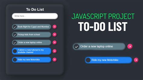 How To Create A To Do List App In Html Css And Js Javascript Project Youtube