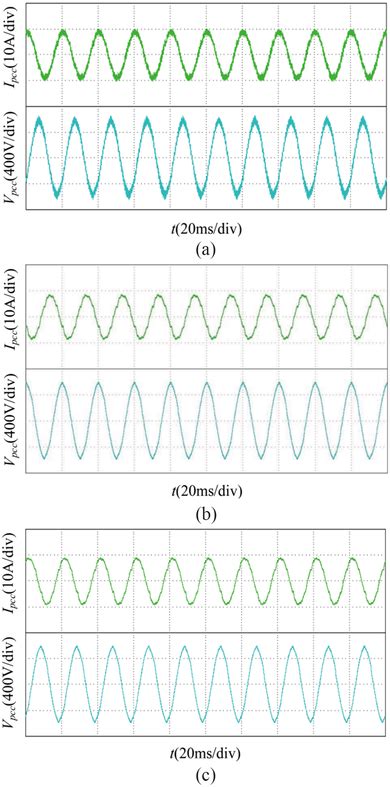 Measured Pcc Current And Voltage Waveform A Without Active Damper Download Scientific