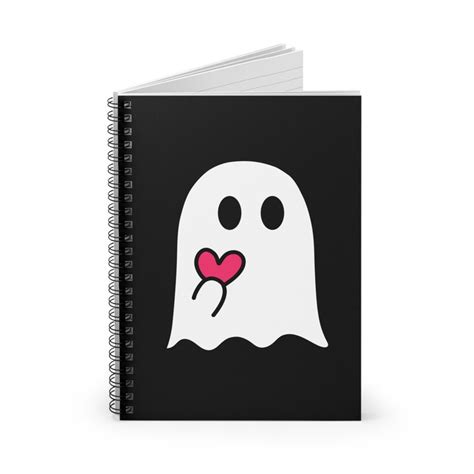 Cute Ghost Notebook Blank Notebook Funny Cute Ghost Spiral Lined
