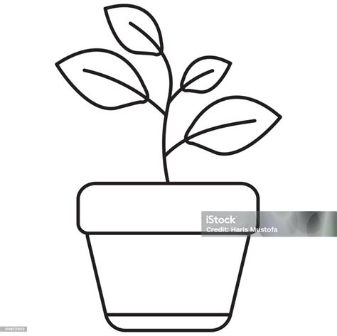 새싹 라인 아트 농업 아이콘 디자인 템플릿 벡터 일러스트 레이 션 꽃 식물에 대한 스톡 벡터 아트 및 기타 이미지 꽃 식물 나무 농업 Istock