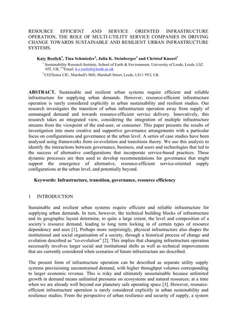 Pdf Resource Efficient And Service Oriented Infrastructure Operation The Role Of Multi