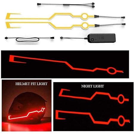 Allextreme Exhnl1b El Led Helmet Light Strip With 3 Modes Flashing
