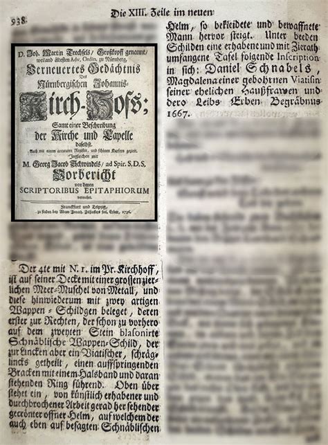 Epitaph Daniel Schnabel And Wife Magdalena Viatis Epitaph Michael Philipp Strobel Forest