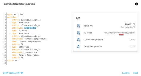 Get State Of Hvacmodes Climate Attribute Configuration Home