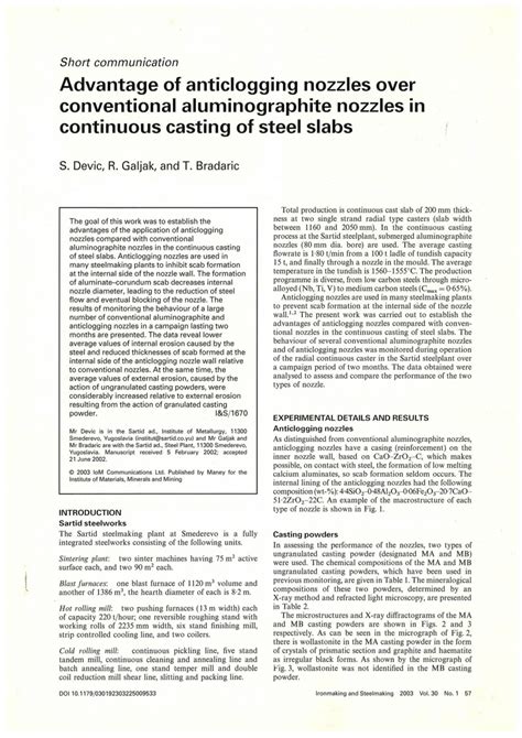 Pdf Advantageof Anticlogging Nozzles Over Conventional