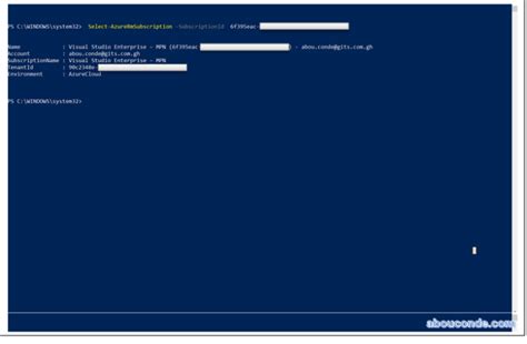 Set Azure Powershell To A Specific Azure Subscription Abou Condes Blog