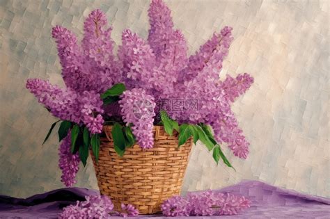 浪漫的丁香花插画图片下载 正版图片600273306 摄图网