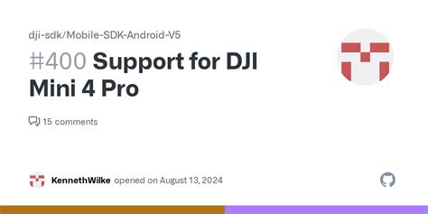 Support For Dji Mini 4 Pro · Issue 400 · Dji Sdk Mobile Sdk Android V5 · Github