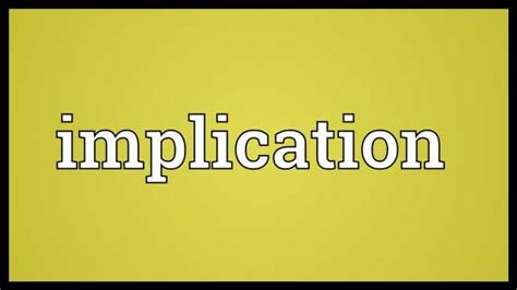 Meaning Of Implication