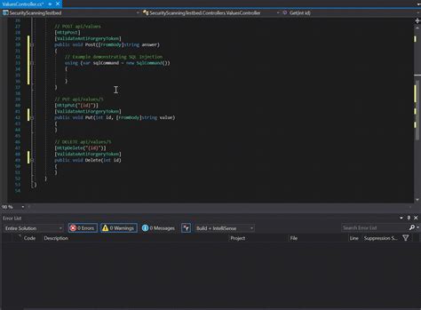hands free security scanning within applications codeproject