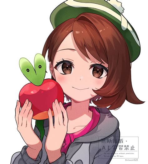 Gloria And Applin Pokemon And More Drawn By Nisanrei Danbooru