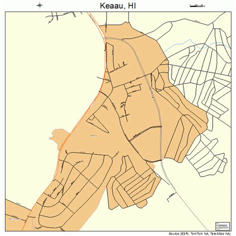 Keaau Hawaii Street Map 1532900