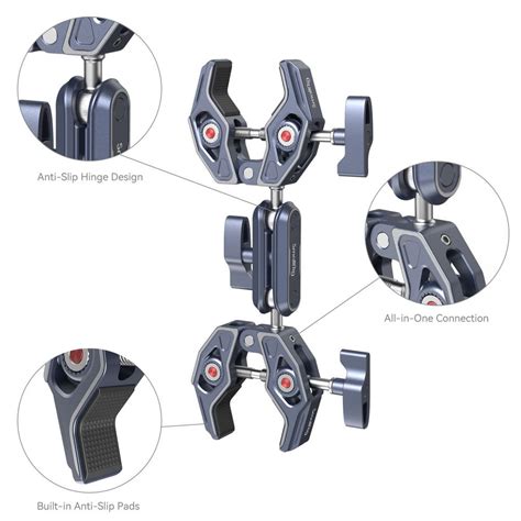 Smallrig Super Clamp With Double Crab Shaped Clamps 4103