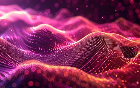 Premium Photo Abstract Waving Particle Technology Background Design Abstract Wave Moving Dots