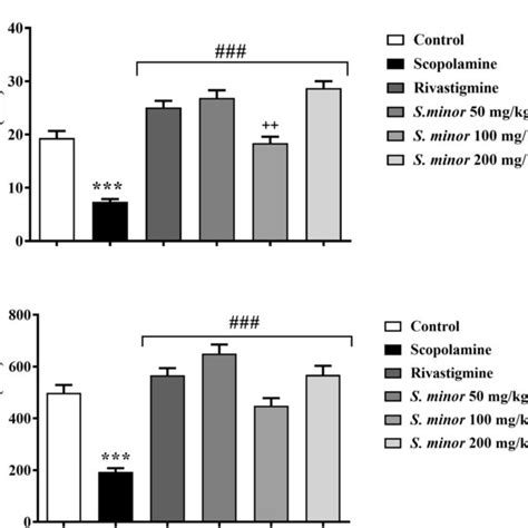 Effect Of S Minor Hydro Ethanolic Extract On Scopolamine Induced Download Scientific Diagram
