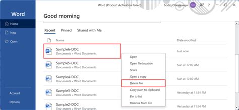 How To Delete A Microsoft Word Document Or File
