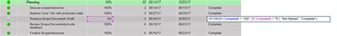 automated task status in a project plan smartsheet community