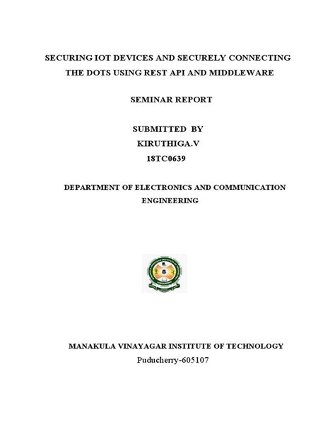 Seminar Rest Api Pdf Representational State Transfer Internet Of Things