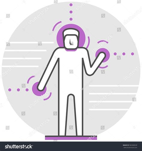 Human Computer Interaction Infographic Icon Elements Stock Vector