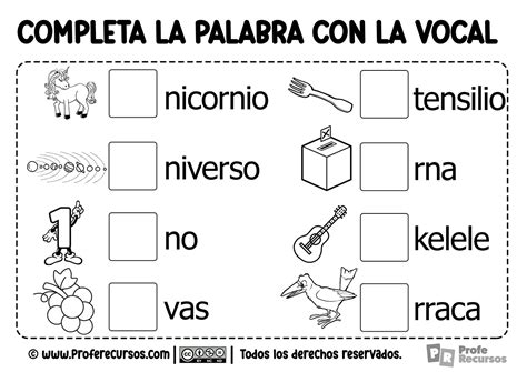 Ficha Vocal U Ejercicio Actividad Vocal U
