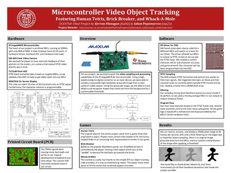 Microcontroller Video Object Tracking Featuring Human Tetris Brick