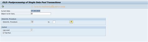 KLNAEG01 SAP Tcode STChk For Datapool Transactions