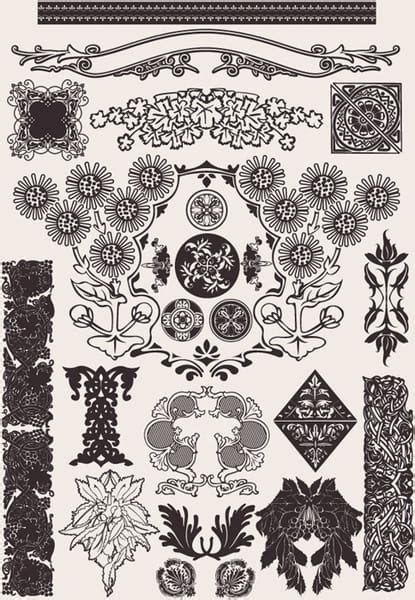 레트로 스타일 프레임 디자인 요소 Eps Uidownload