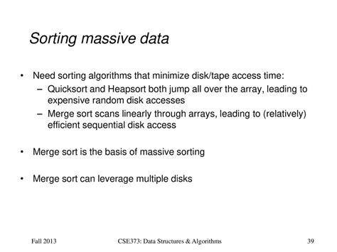 Cse373 Data Structure And Algorithms Lecture 22 More Sorting Ppt Download
