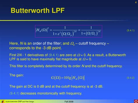 PPT Lecture LTI IIR Filter Design Analog PowerPoint Presentation ID
