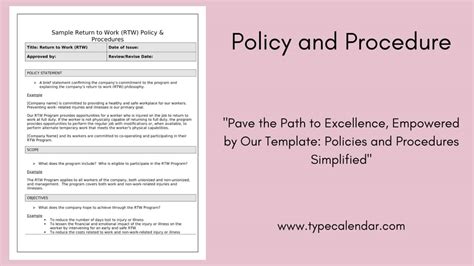 free printable policy and procedure templates [word pdf] examples