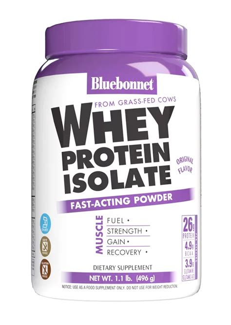 Bluebonnet Whey 26g Protein Isolate Powder Original 11 Lb Central