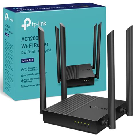 Router Tp Link Archer C64 Gigabit Dual Band Ac1200 4 Antenas Alto Rendimiento Wifi 5