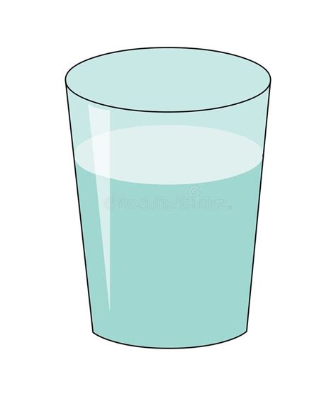 Glass Of Water Clip Art Illustration Vector Isolated Stock Vector