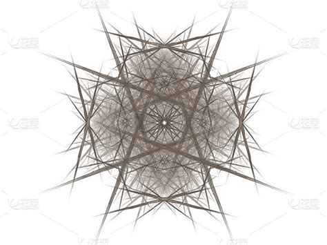 具有灰色图案的抽象分形