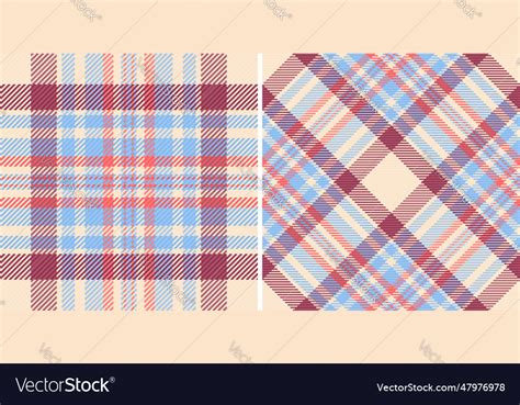 Seamless Check Textile Of Fabric Texture Vector Image