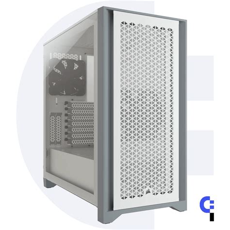 Case Corsair 4000d Airflow White Fan X 2 Sin Fuente Vidrio Templado P N Cc 9011201 Ww