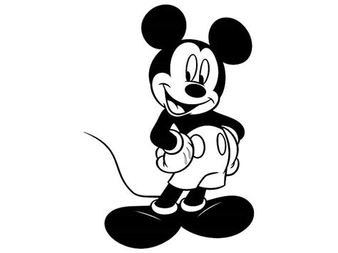 Laser Engraved Mickey Mouse Silhouette Template Vector Art Vectors File