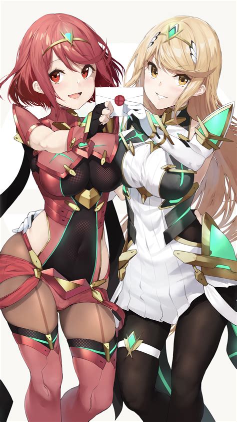 Smash Invitation Pyra And Mythra💖💋[xenoblade 2] 2250x4000 R Animewallpaper