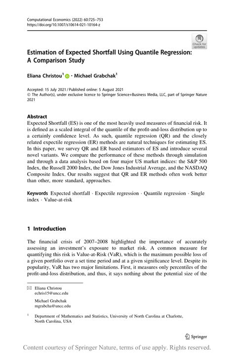 Estimation Of Expected Shortfall Using Quantile Regression A