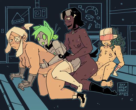 Rule 34 4girls Addie Skyafterdark Ass Balls Breasts Dots Skyafterdark Female Fuko