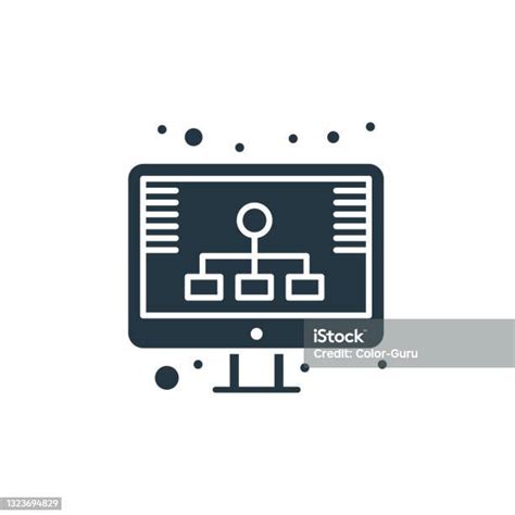 다이어그램 아이콘입니다 웹 사이트 디자인 및 모바일 앱 개발 인쇄용 글리프 다이어그램 아이콘 흰색 배경에 격리 된 웹 호스팅