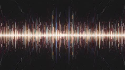 Premium Photo Sound Wave Patterns With Tech Graphics Vibrant Colors
