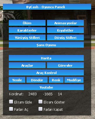 MTA SA F1 Freeroam GUI Scripti 2