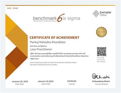 Pankaj Khandekar On Linkedin Im Happy To Share That Ive Obtained A New Certification Lean…