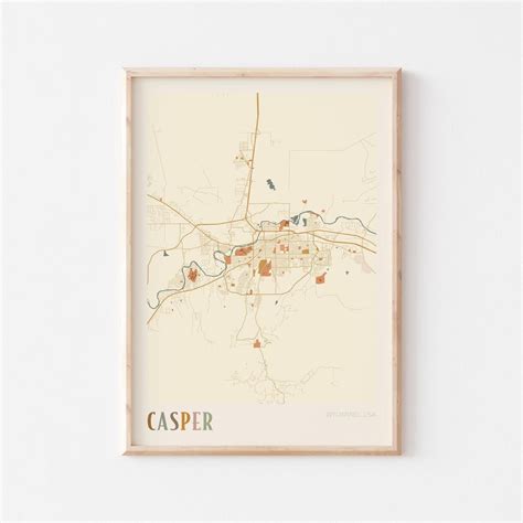 Casper Map Poster Casper Print Casper Poster Casper Wall Art