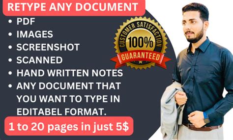 Do Fast Typewriting And Retype Any Document To An Editable Format By Hammadmunir1 Fiverr