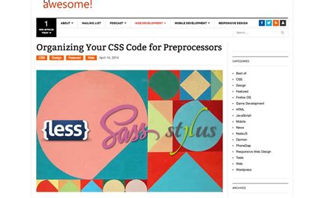Organizing Your CSS Code For Preprocessors A Collection Of SCSS Templates Similar To Burrito
