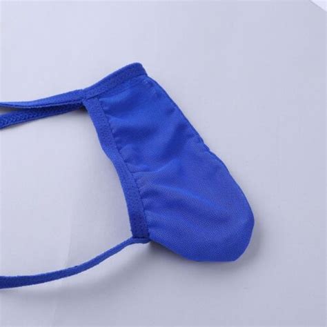 Mens Mesh See Through Bulge Pouch G String Micro Bikini Thong Underwear