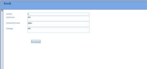 how can i insert a button in a form connected to a parametric query in