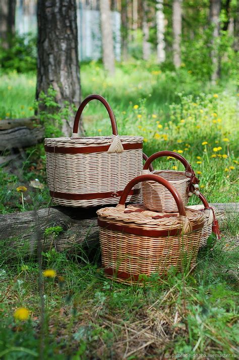 Корзина для пикника на заказ в интернет-магазине Ярмарка Мастеров по ...
